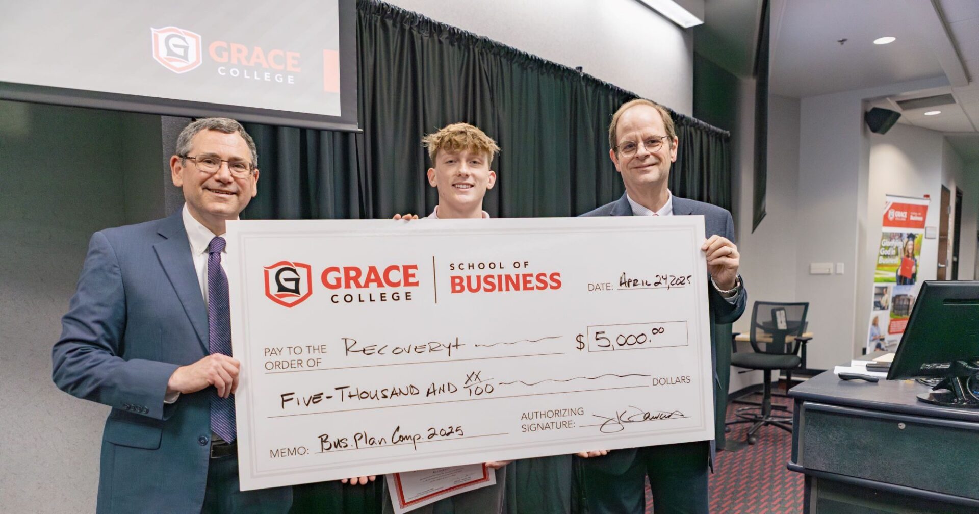 Grace College Awards $5,000 to Recovery+ at Annual Business Plan ...