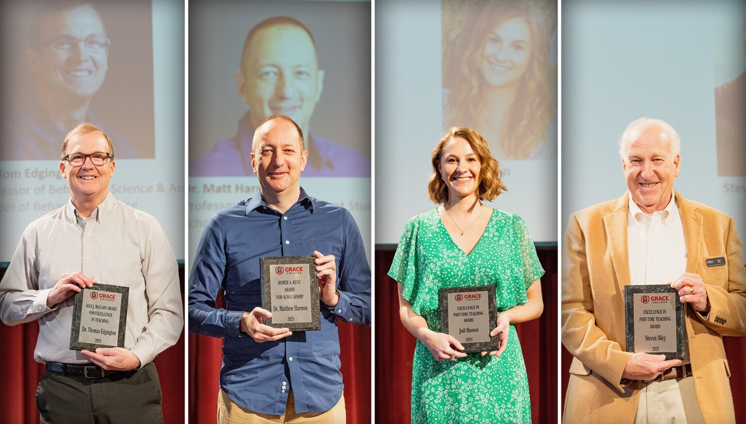Four Grace College Faculty Honored for Outstanding Performance - Grace College & Seminary